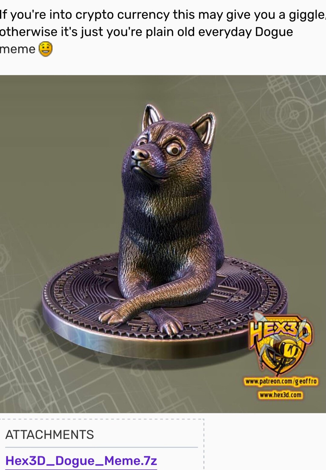 Doug Coin hex3d - Etsy