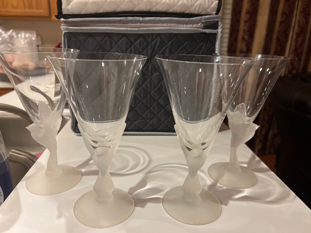 Sasaki Crystal Stemware Set of 4 - Etsy