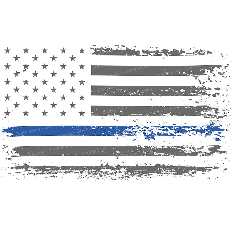 Police Thin Blue Line Png Police Badge Flag Sublimation - Etsy