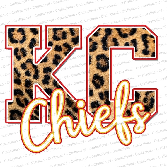 KC Chiefs Leopard Football Sublimation Design Download | Etsy