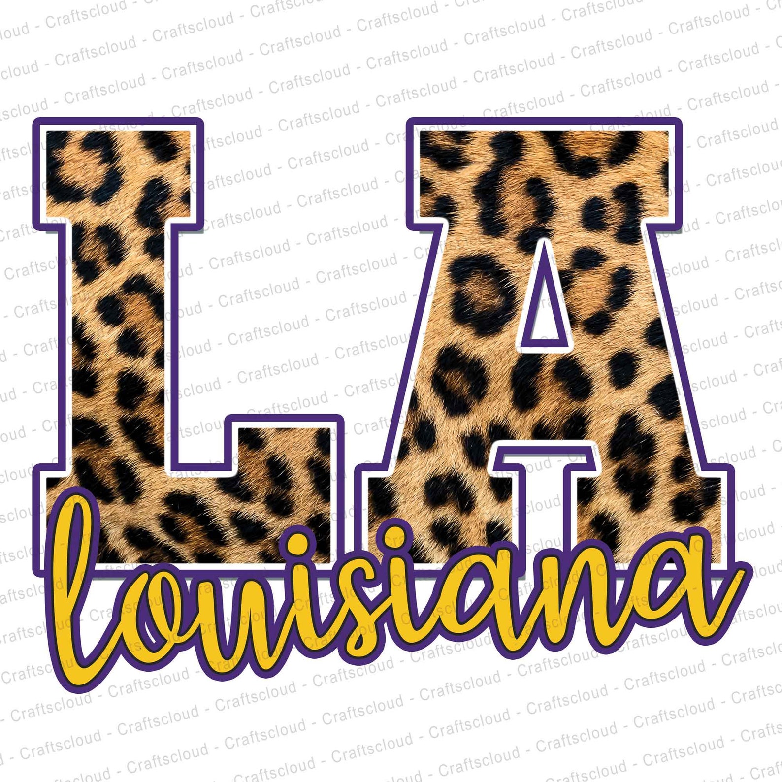 Louisiana LSU leopard football sublimation design download | Etsy