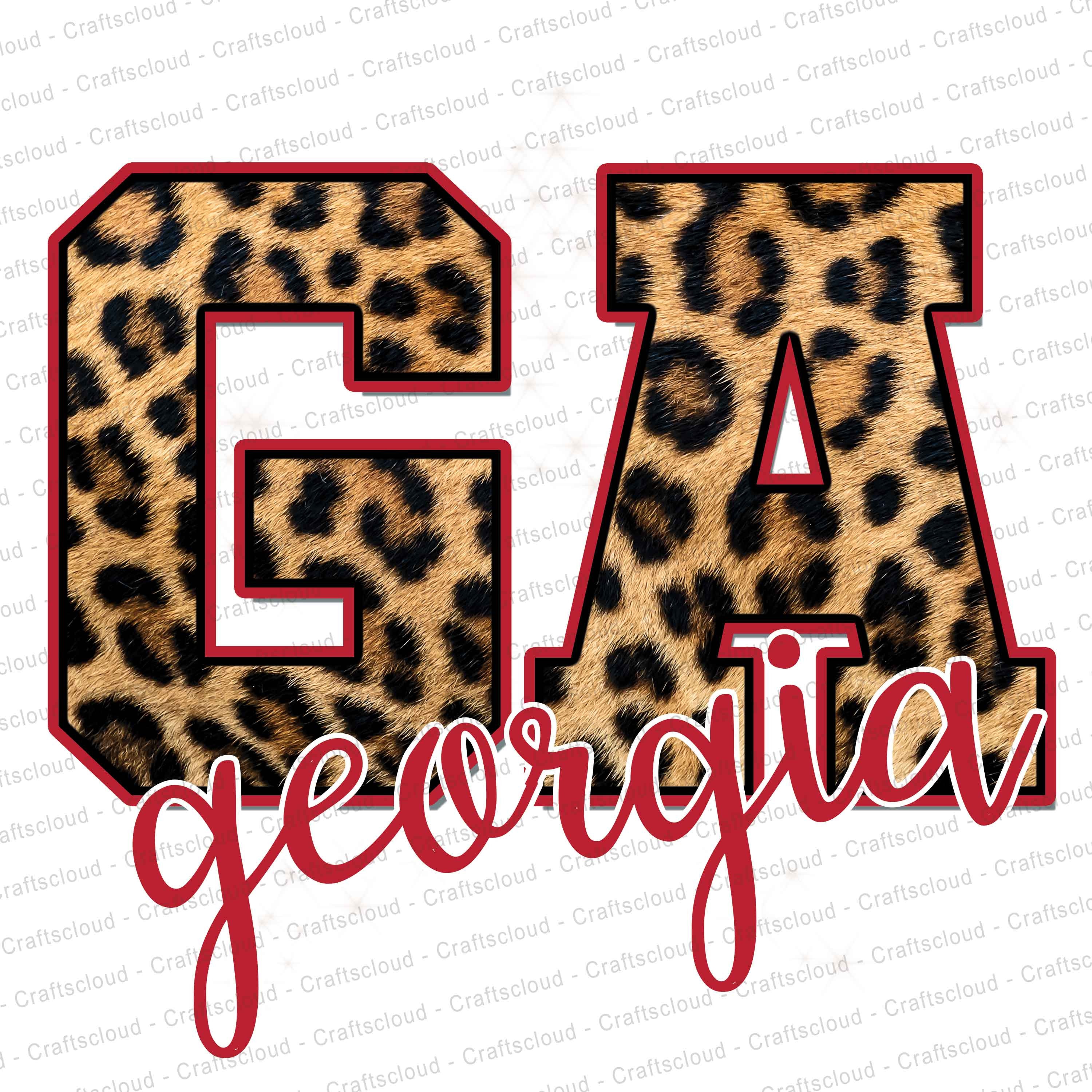 Georgia GA leopard sublimation design descargar / Png TRANSFER - Etsy ...