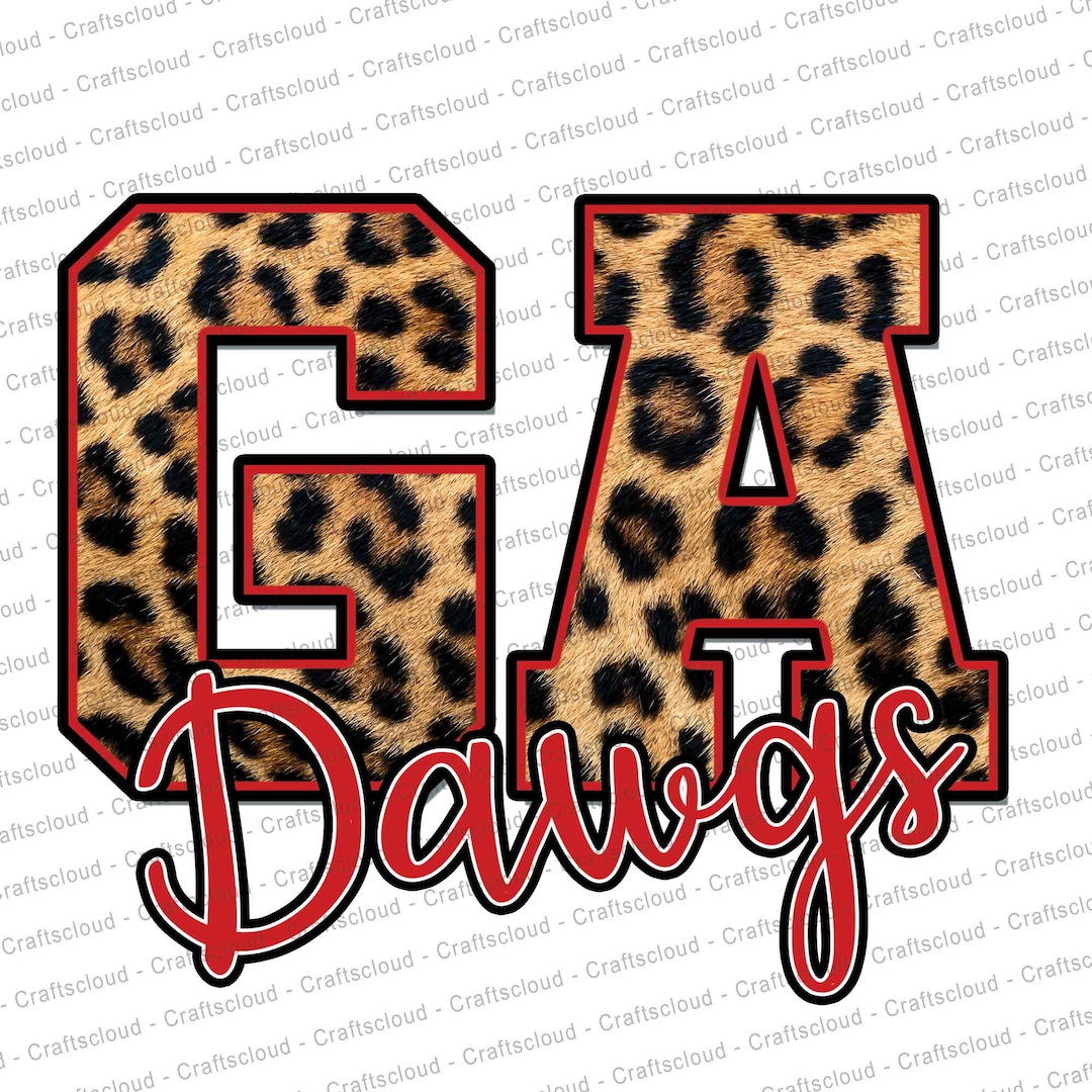 GA Bulldogs Dawgs Png Leopard & Cheetah Sublimation Design Download ...
