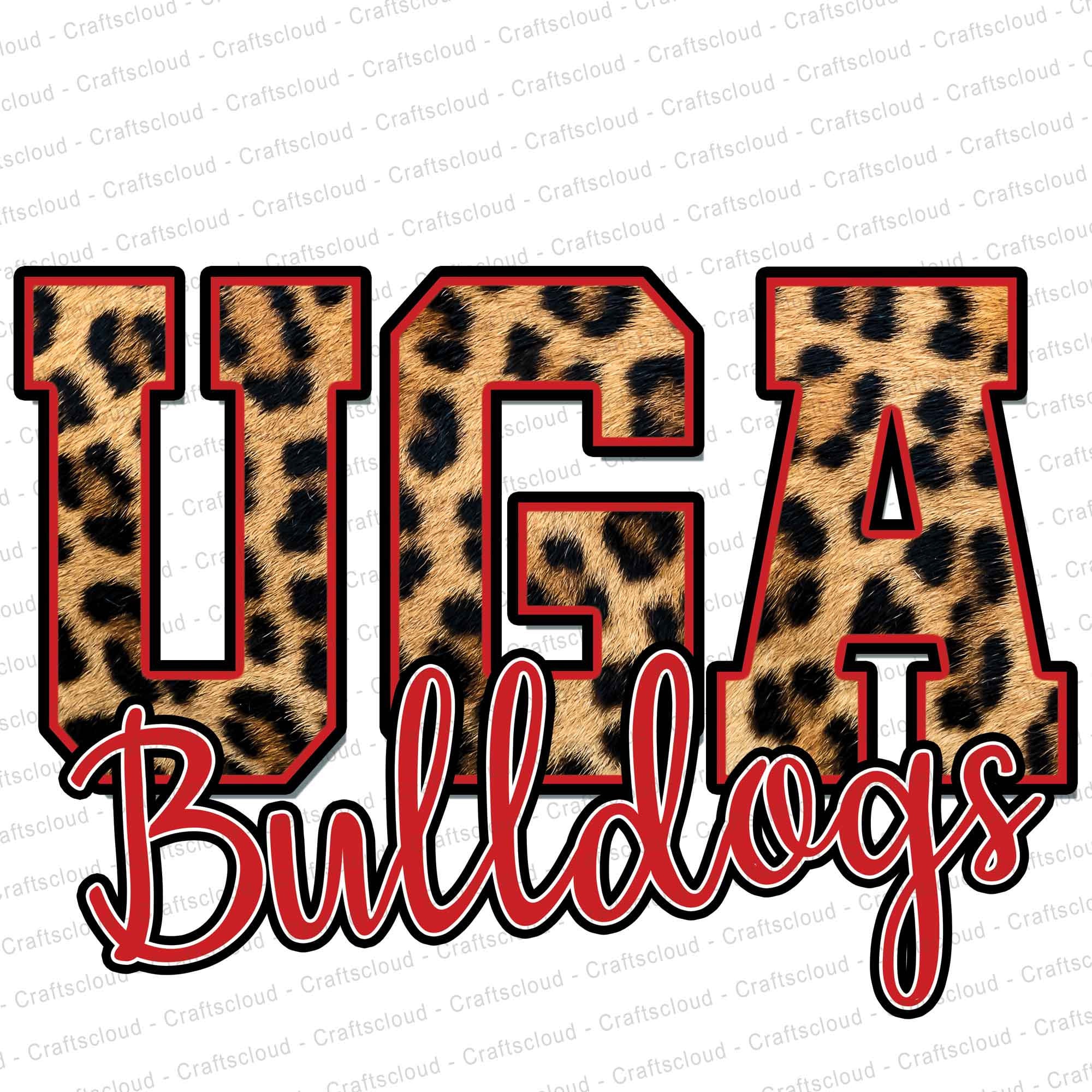 Uga Bulldogs PNG Leopard & Cheetah Sublimation Design Download | Png ...