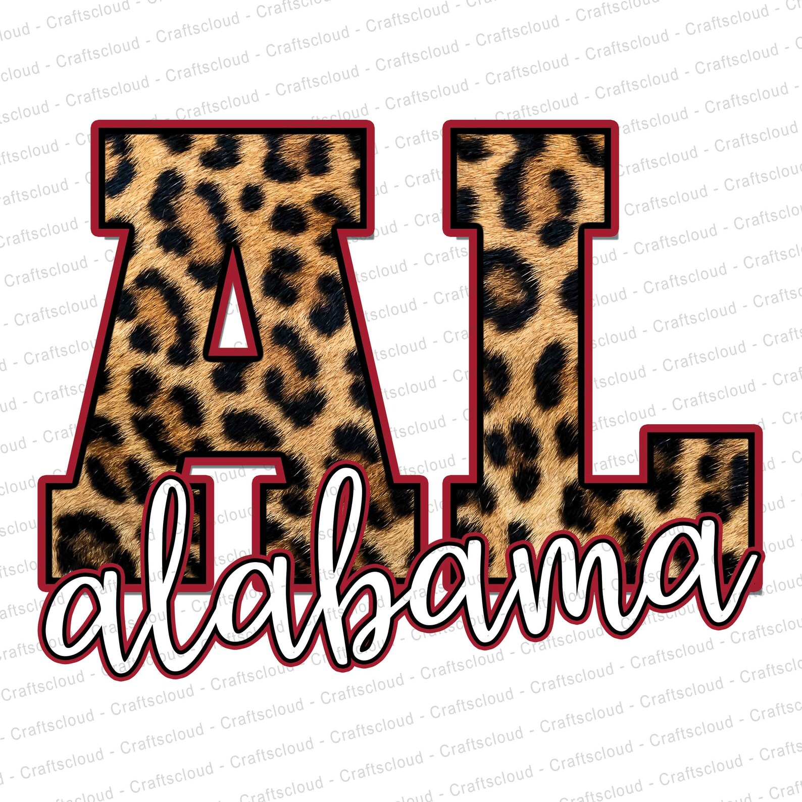 AL Alabama Leopard Football Sublimation Design Download | Png TRANSFER ...