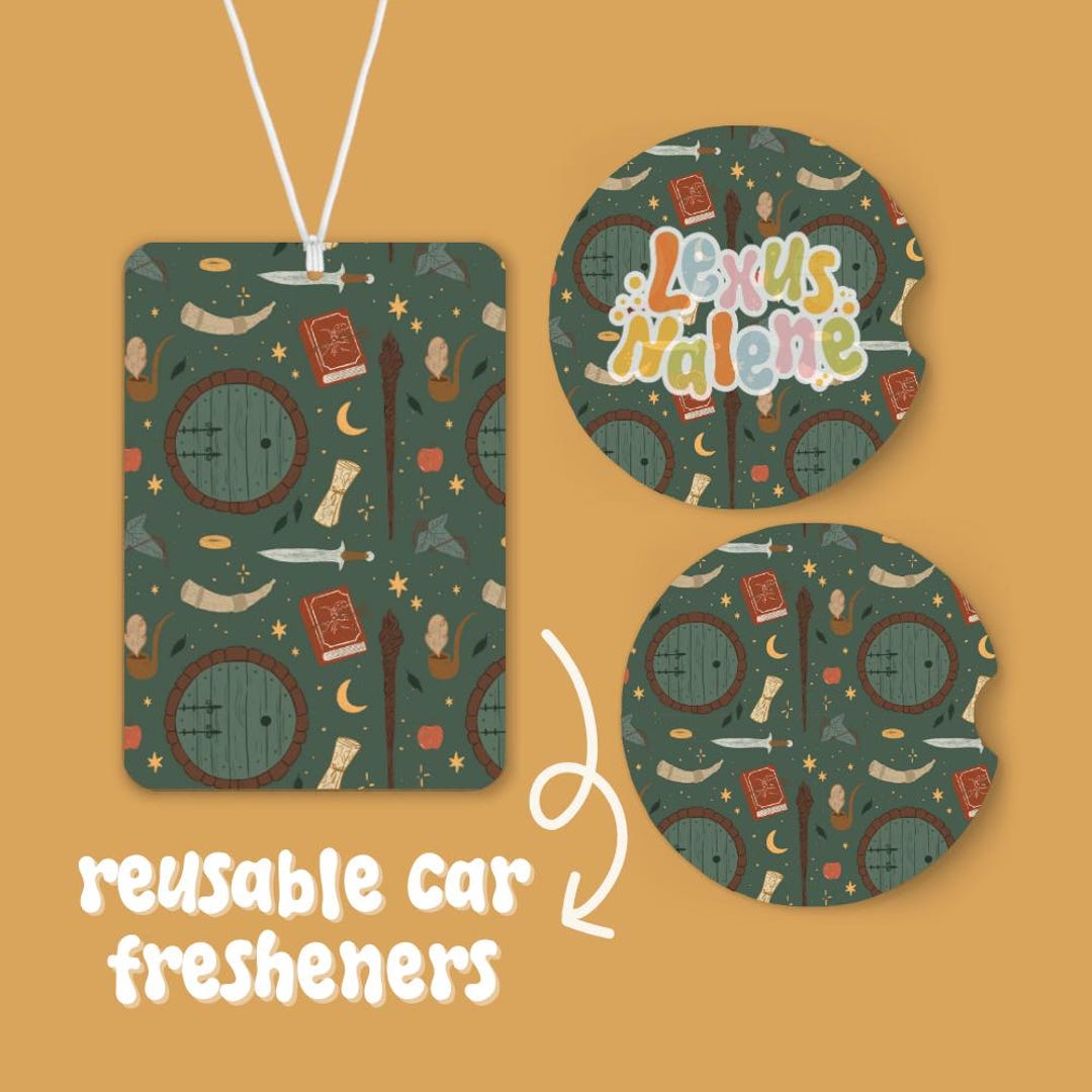 Middle Earth Bookish Reusable Trendy Car Air Freshener Rear Mirror ...