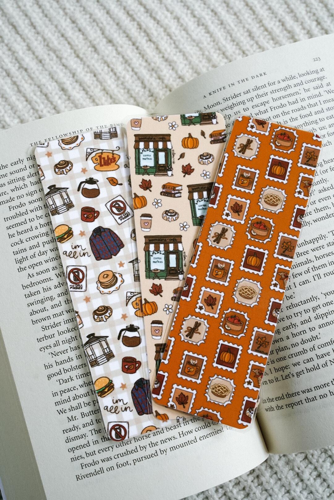 Fall Themed Laminated Cardstock Bookmarks - Etsy