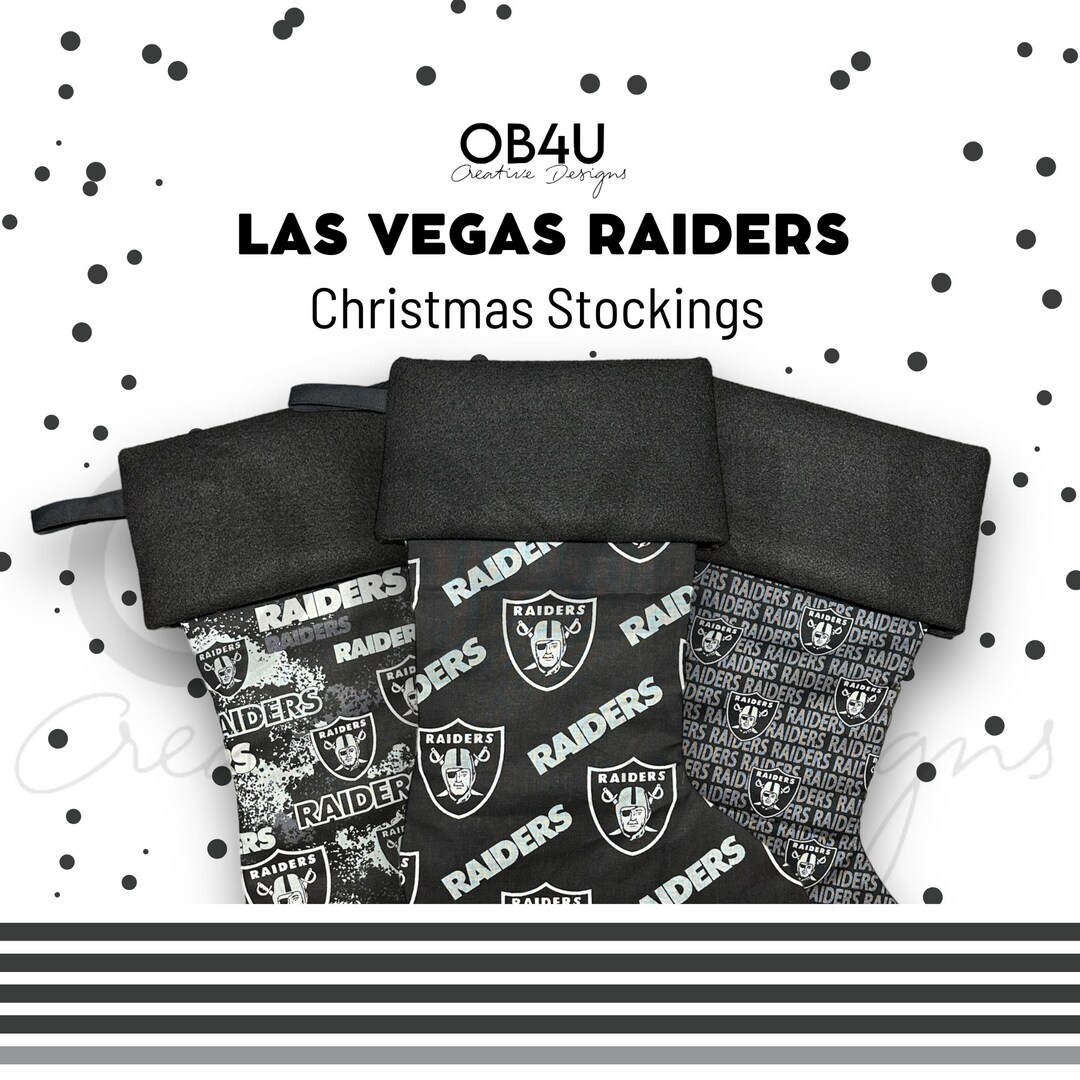 Personalized Las Vegas Raiders Christmas Stocking | Handmade Cotton - Etsy