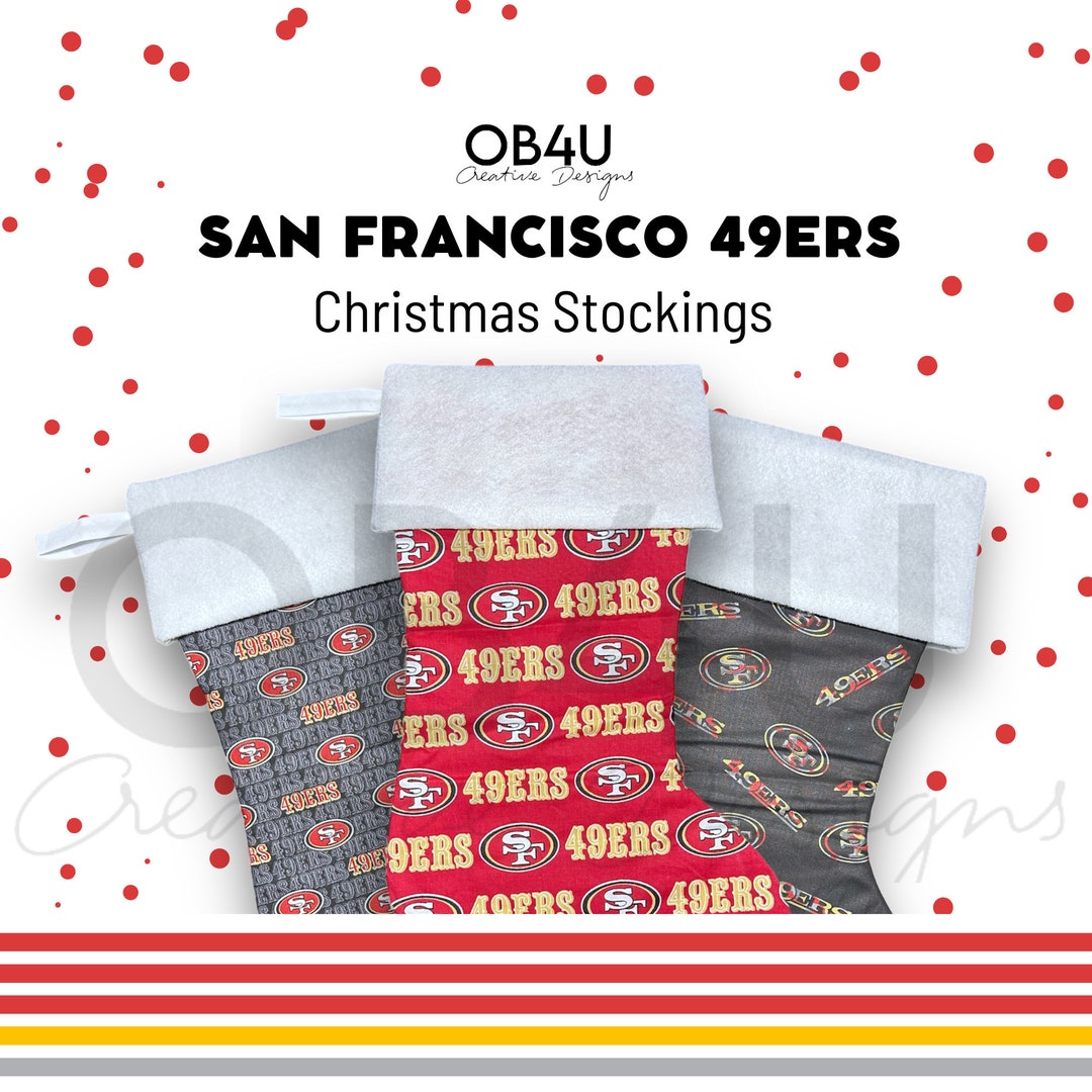 Personalized San Francisco 49ers Christmas Stockings | Holiday Family ...
