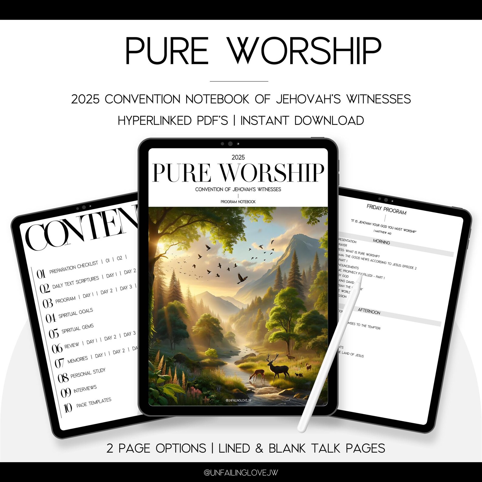 2025 JW Pure Worship Convention Notebook, Digital Notebook, Jehovah's ...