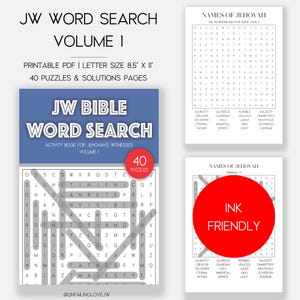 Word Search Jehovah Witnesses - Etsy