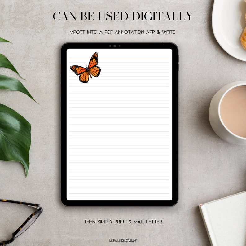 JW Letter Writing Stationary | Printable Letter Writing Template | JW ...