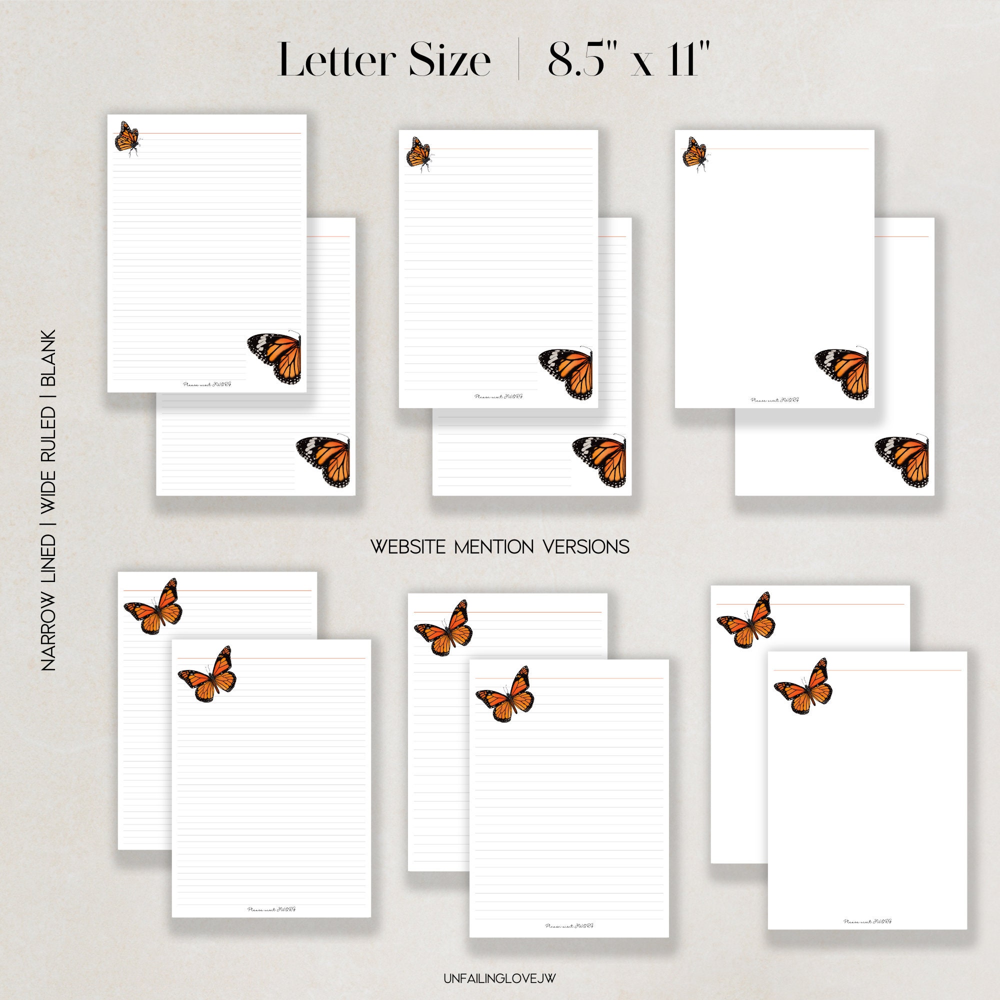 JW Letter Writing Stationary | Printable Letter Writing Template | JW ...