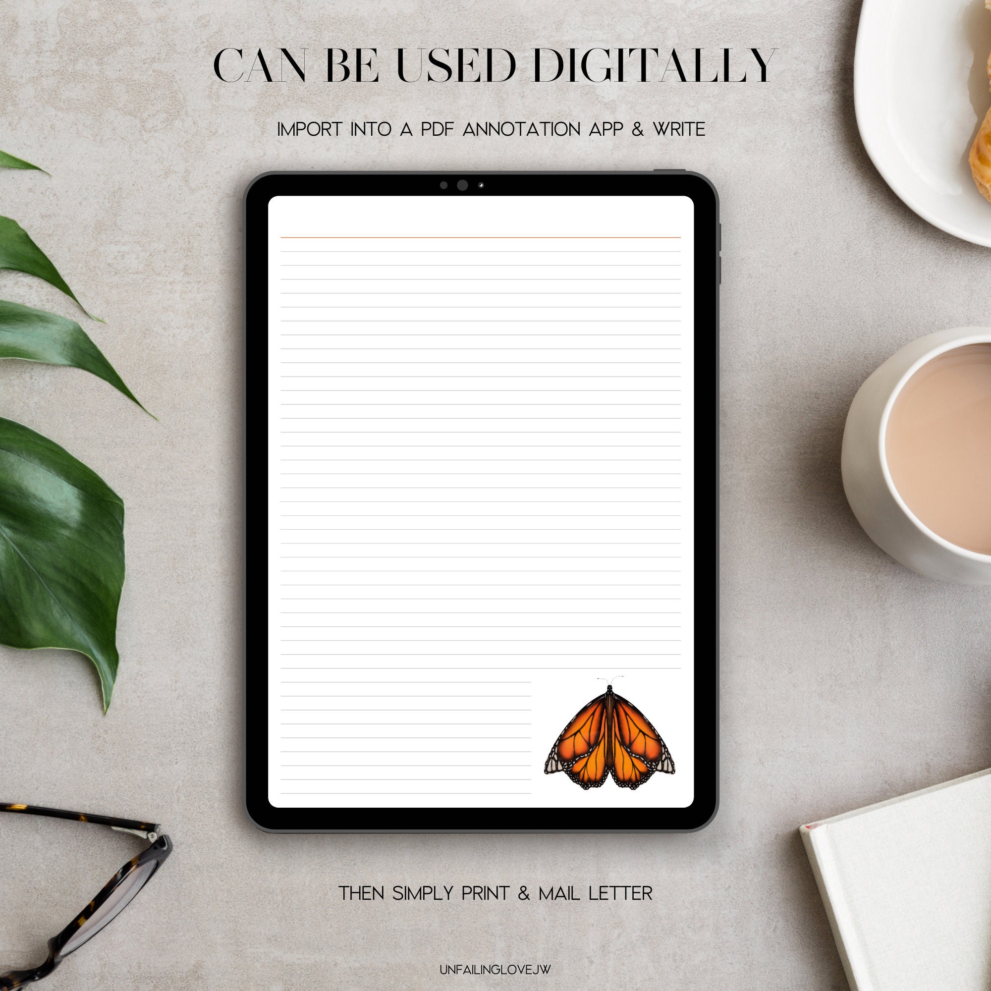 JW Letter Writing Stationary | Printable Letter Writing Template | JW ...