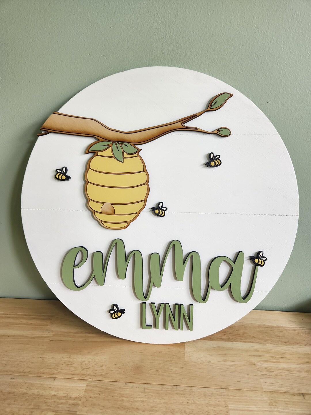 Winnie the Pooh Circle Sign Custom Name Sign Nursery Decor Disney Decor ...