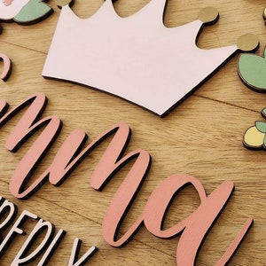 Floral Princess Custom Shiplap Name Sign Nursery Decor Bedroom Decor - Etsy