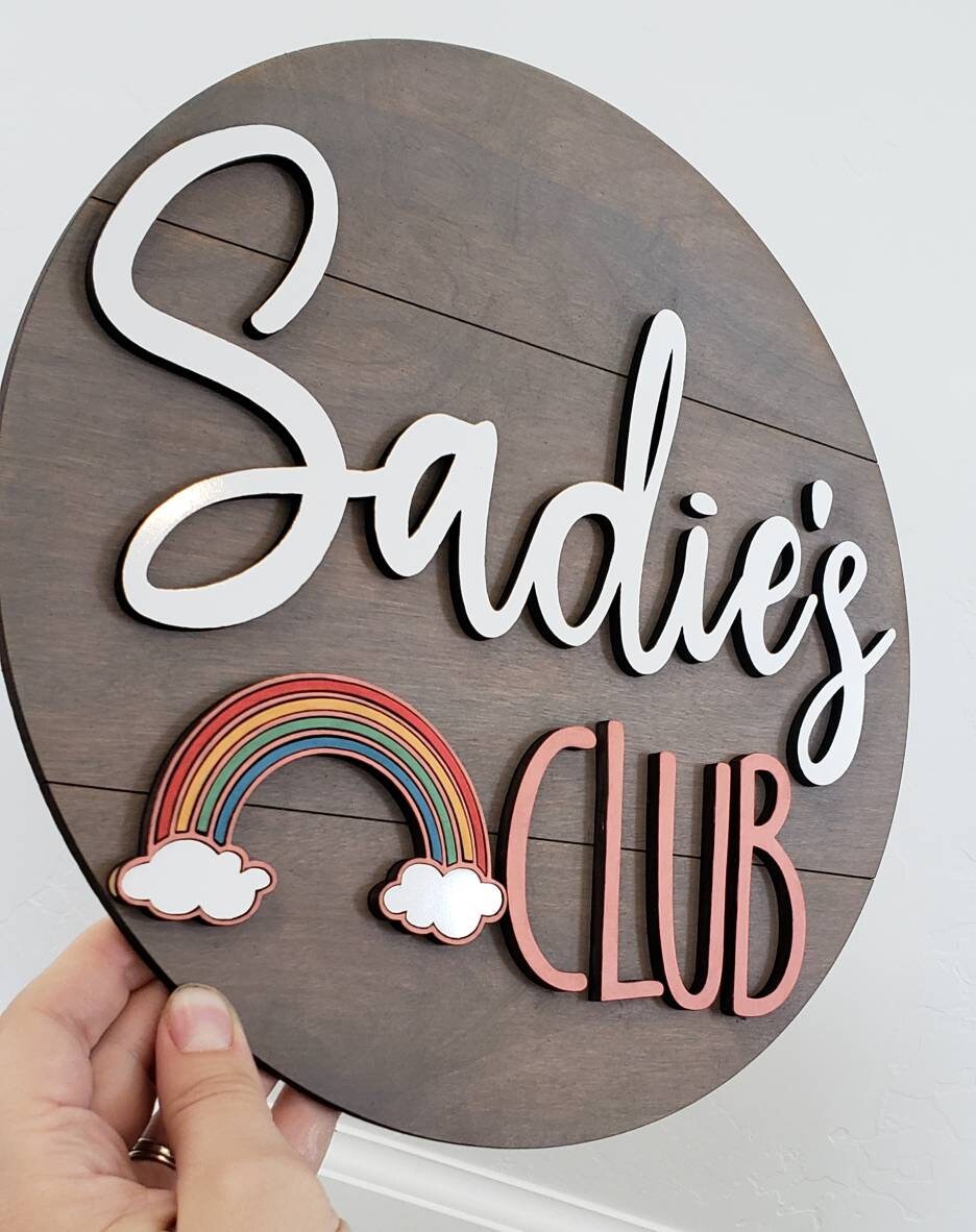Rainbow Name Sign Custom Name Sign Rainbow Decor - Etsy