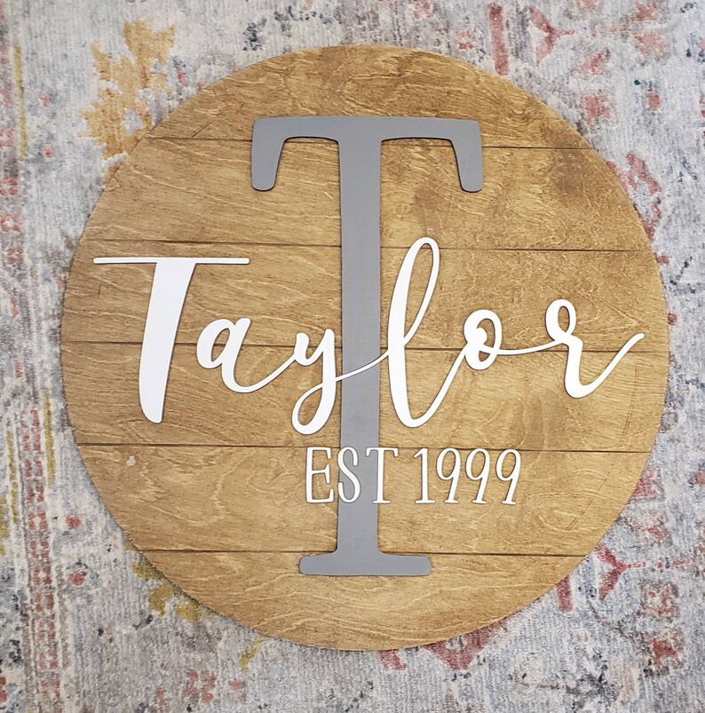 Name Sign Custom Est Last Name Sign Family Name Sign - Etsy