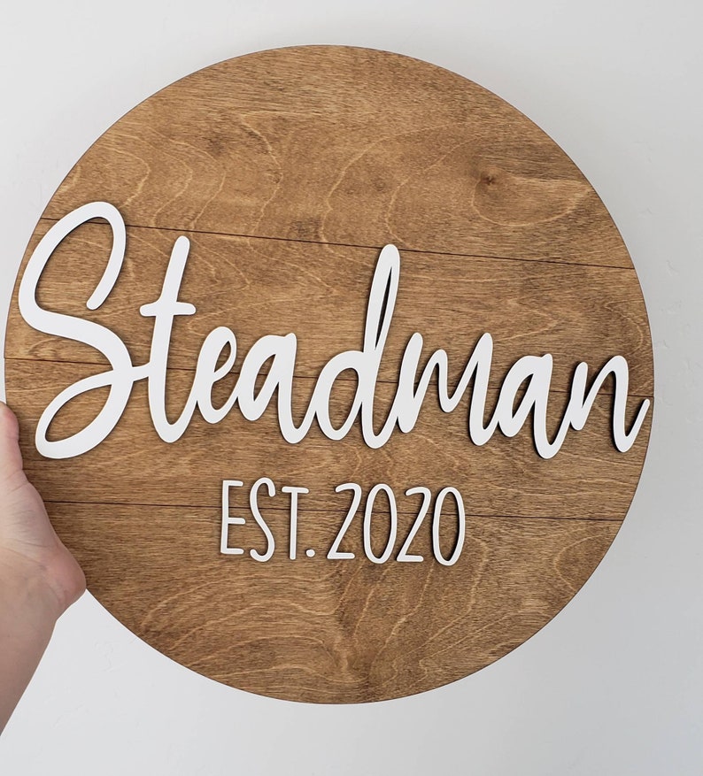 Name Sign Custom Est Last Name Sign Family Name Sign - Etsy