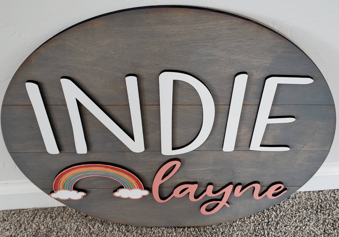 Rainbow Name Sign Custom Name Sign Rainbow Decor | Etsy