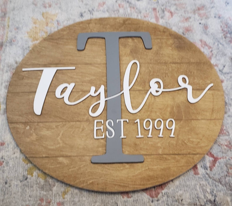 Name Sign Custom Est Last Name Sign Family Name Sign | Etsy