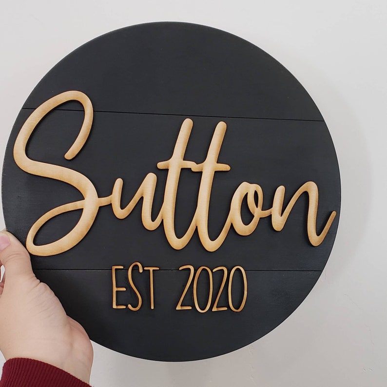 Name Sign Custom Est Last Name Sign Family Name Sign - Etsy