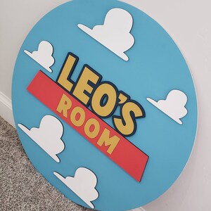 Custom Circle Signs Home Decor Circle Signs Toy Story Circle Name Sign ...