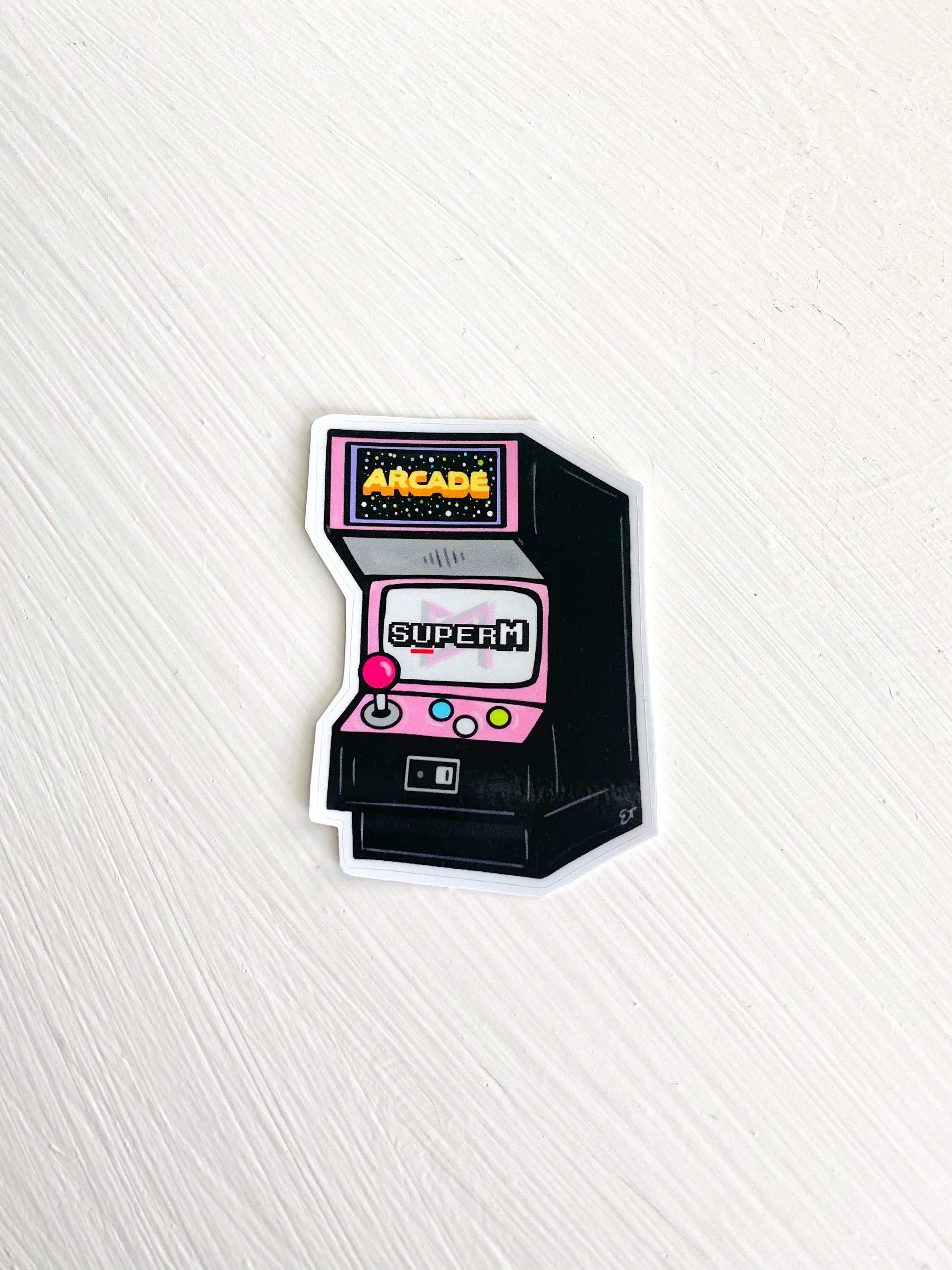 SuperM Retro Arcade Game Vinyl Sticker | Etsy