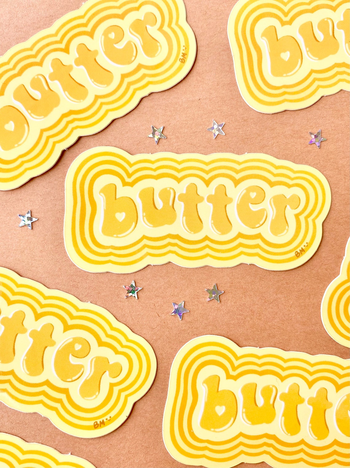 BTS Retro Butter - Vinyl Sticker - Etsy