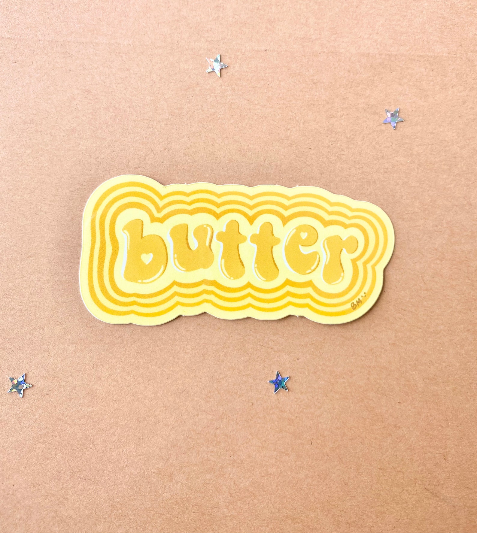 BTS Retro Butter - Vinyl Sticker - Etsy