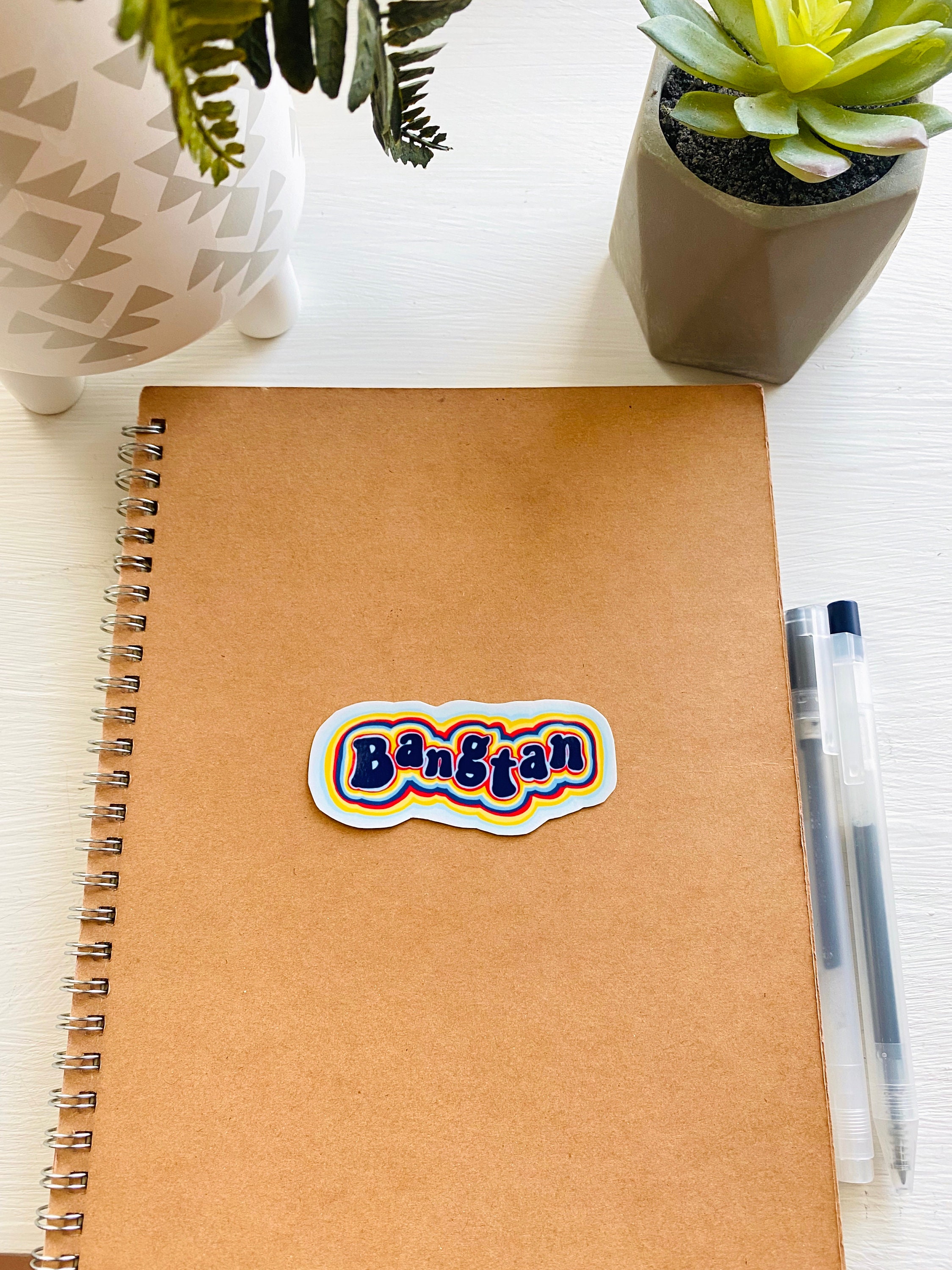 BTS Retro Bangtan Vinyl Sticker - Etsy