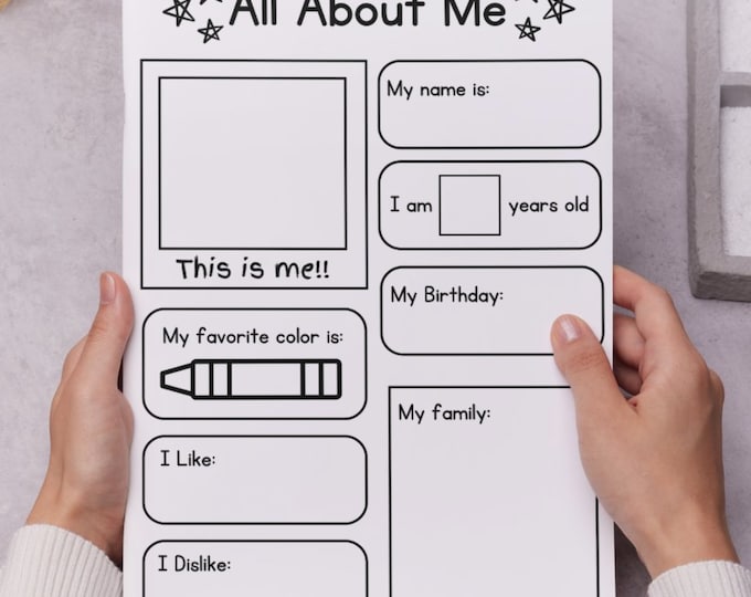 All About Me Preschool & Kindergarten Back to School Toddler Busy Book ...