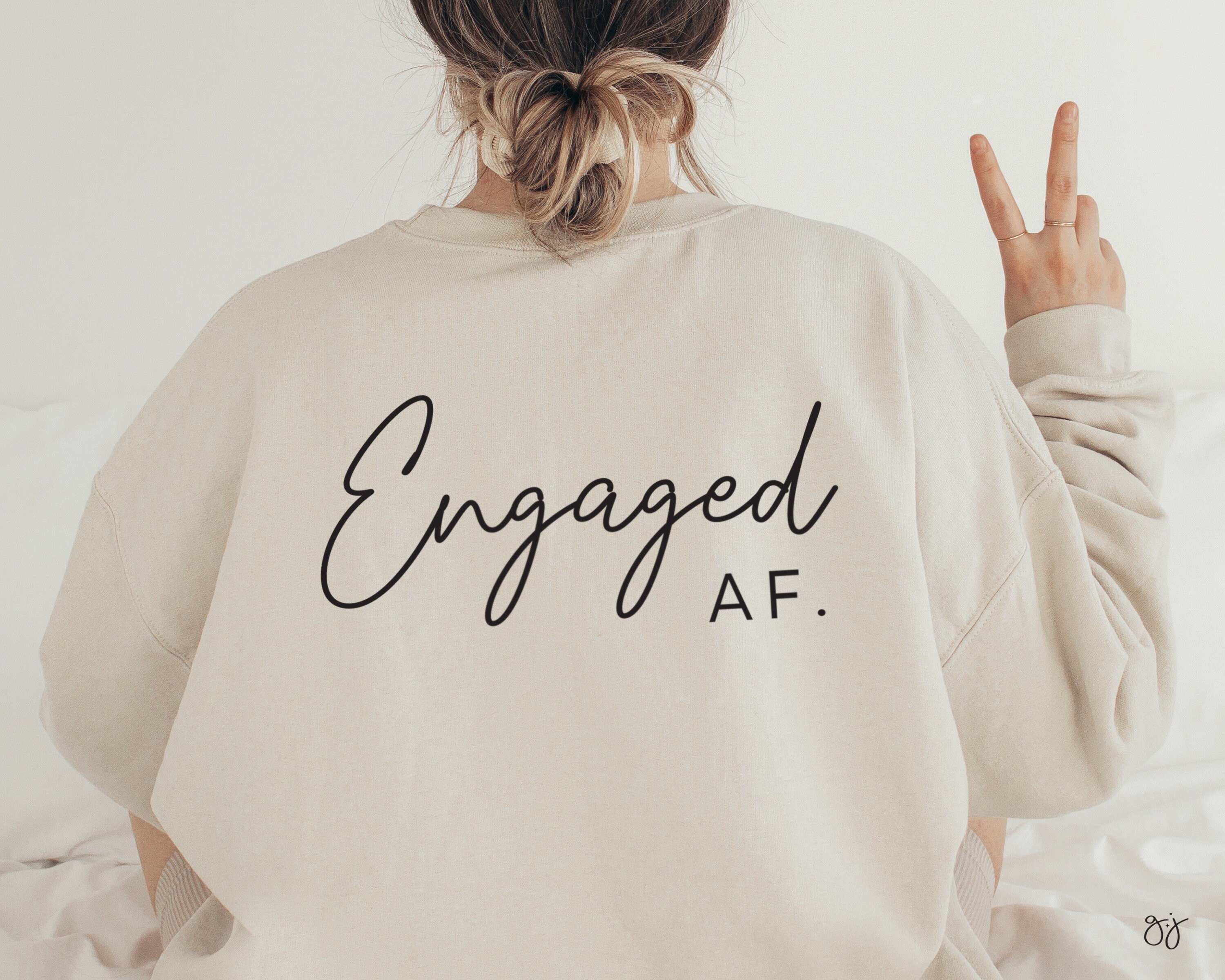 Engaged AF Sweatshirt Engagement Gift Crewneck Gift for - Etsy