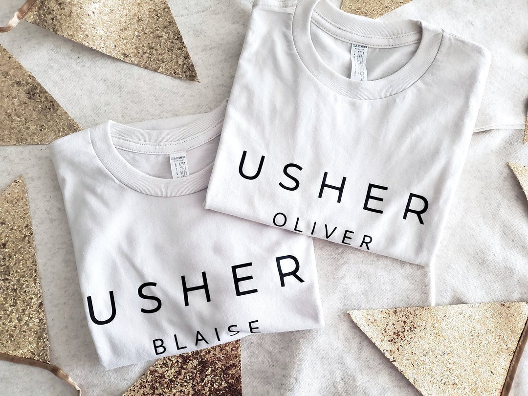 Wedding Usher Personalized Shirt | Custom Name Gift for Usher | Will ...