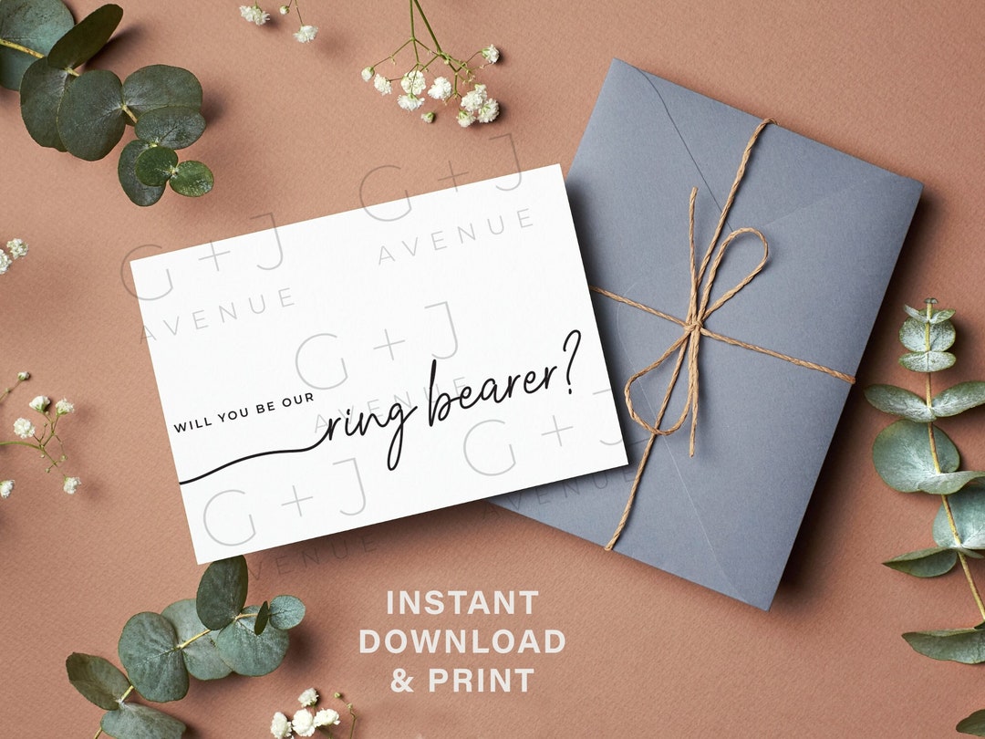 Ring Bearer Proposal Card Will You Be Our Ring Bearer - Etsy