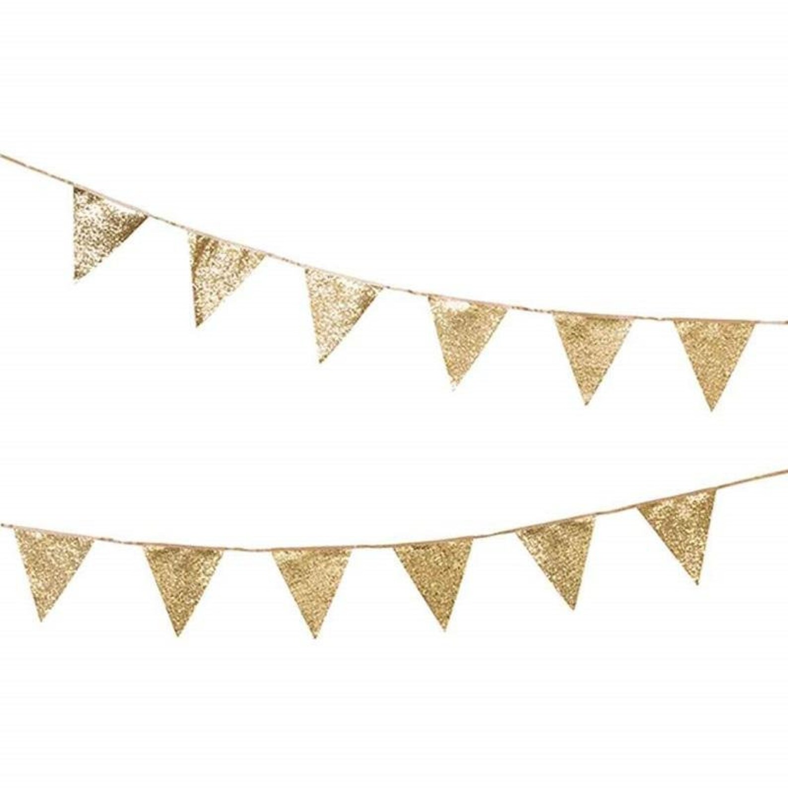 Gold Glitter Party Decor Bunting Reusable Deluxe Fabric | Etsy