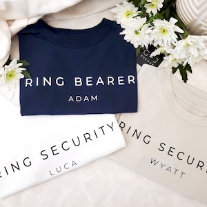 Ring Security Gift Personalized Matching Ring Bearer Shirts - Etsy