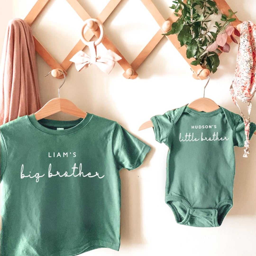Custom Big Brother Little Brother Shirts | Personalized Sibling Name ...