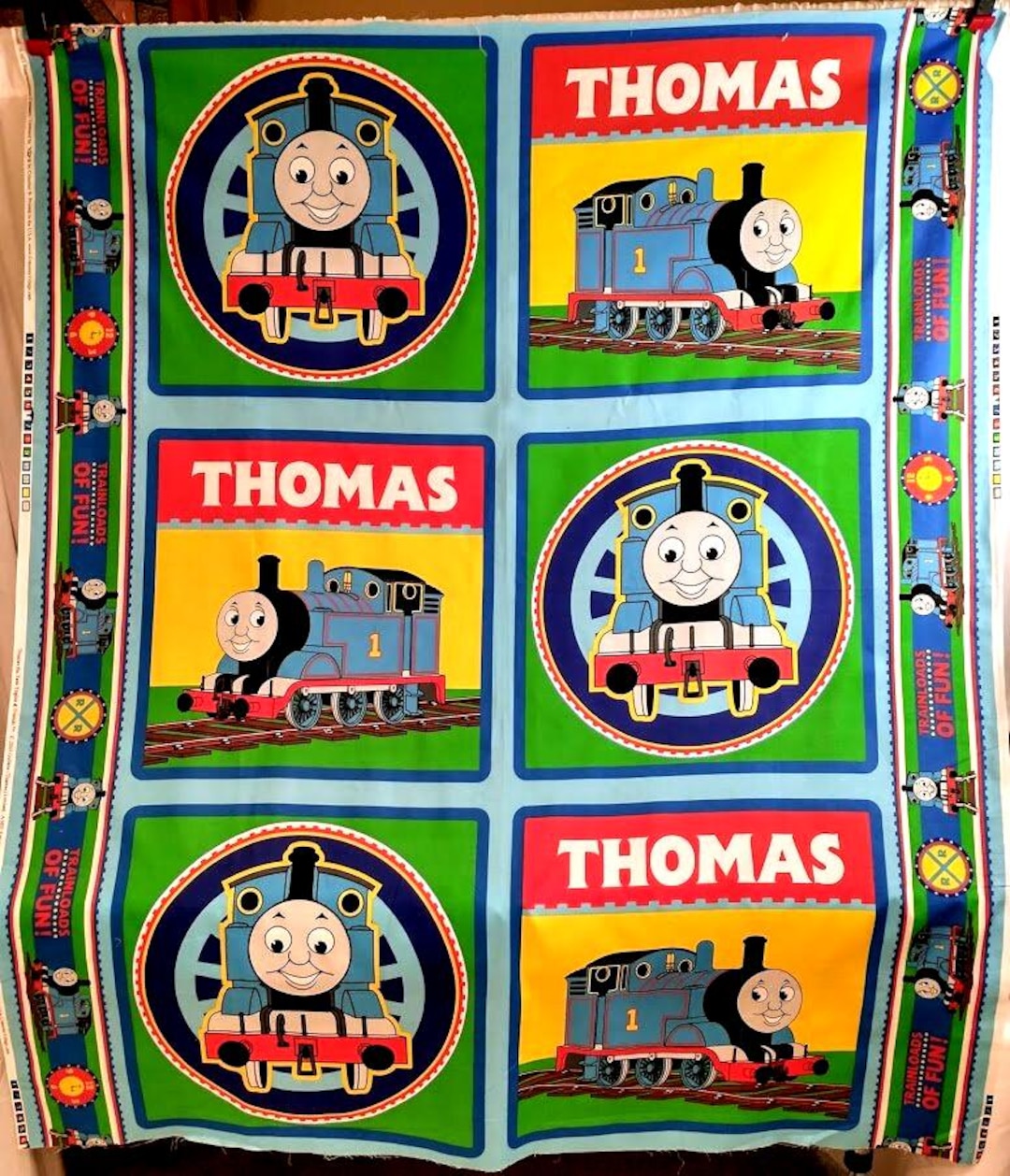 Thomas the Train Fabric Panel: 2005 Cranston Novelty Print. - Etsy