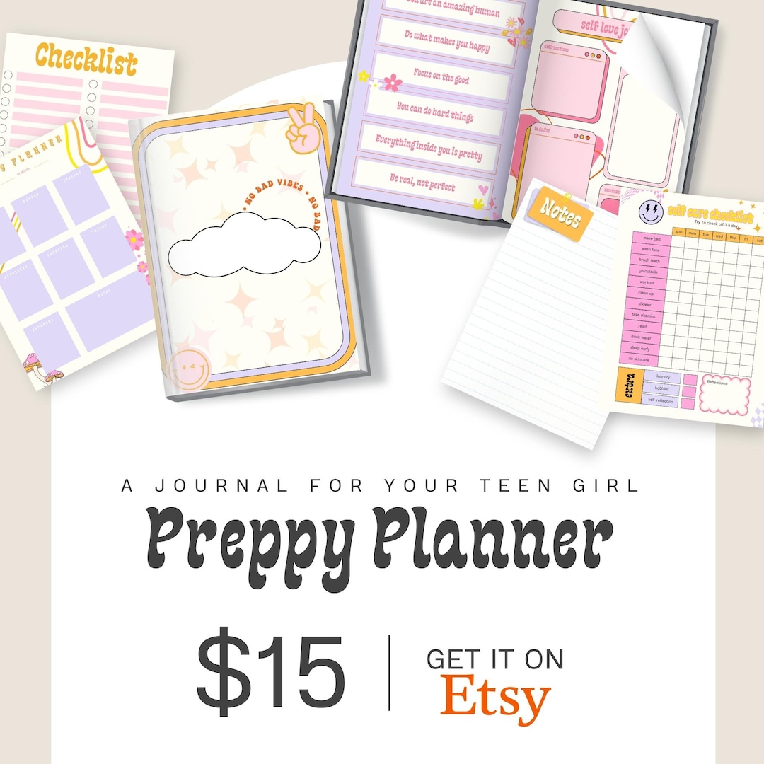 Preppy Planner | A Journal/planner for Teen Girls - Etsy