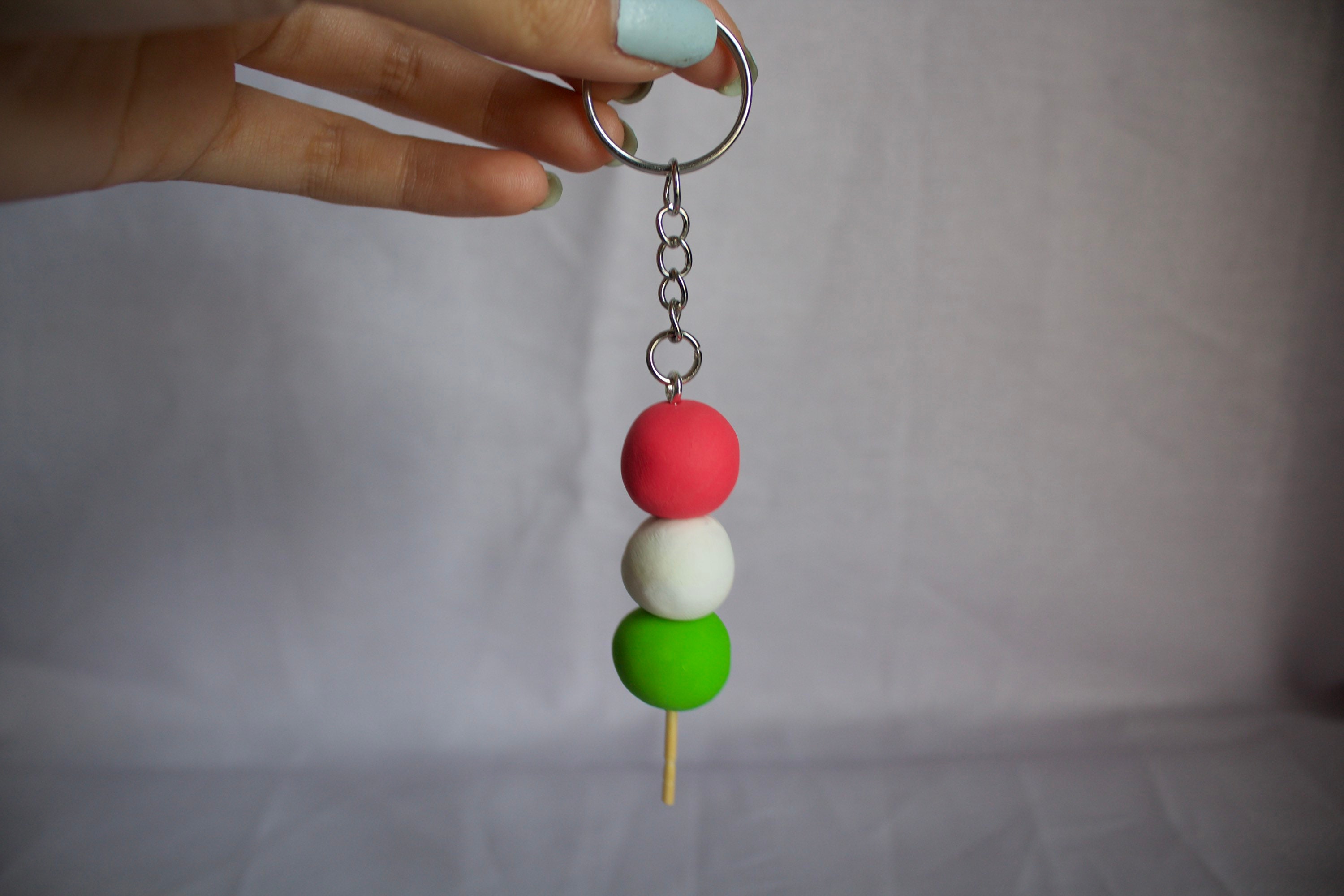 Polymer Clay Japanese Dango Keychain | Etsy