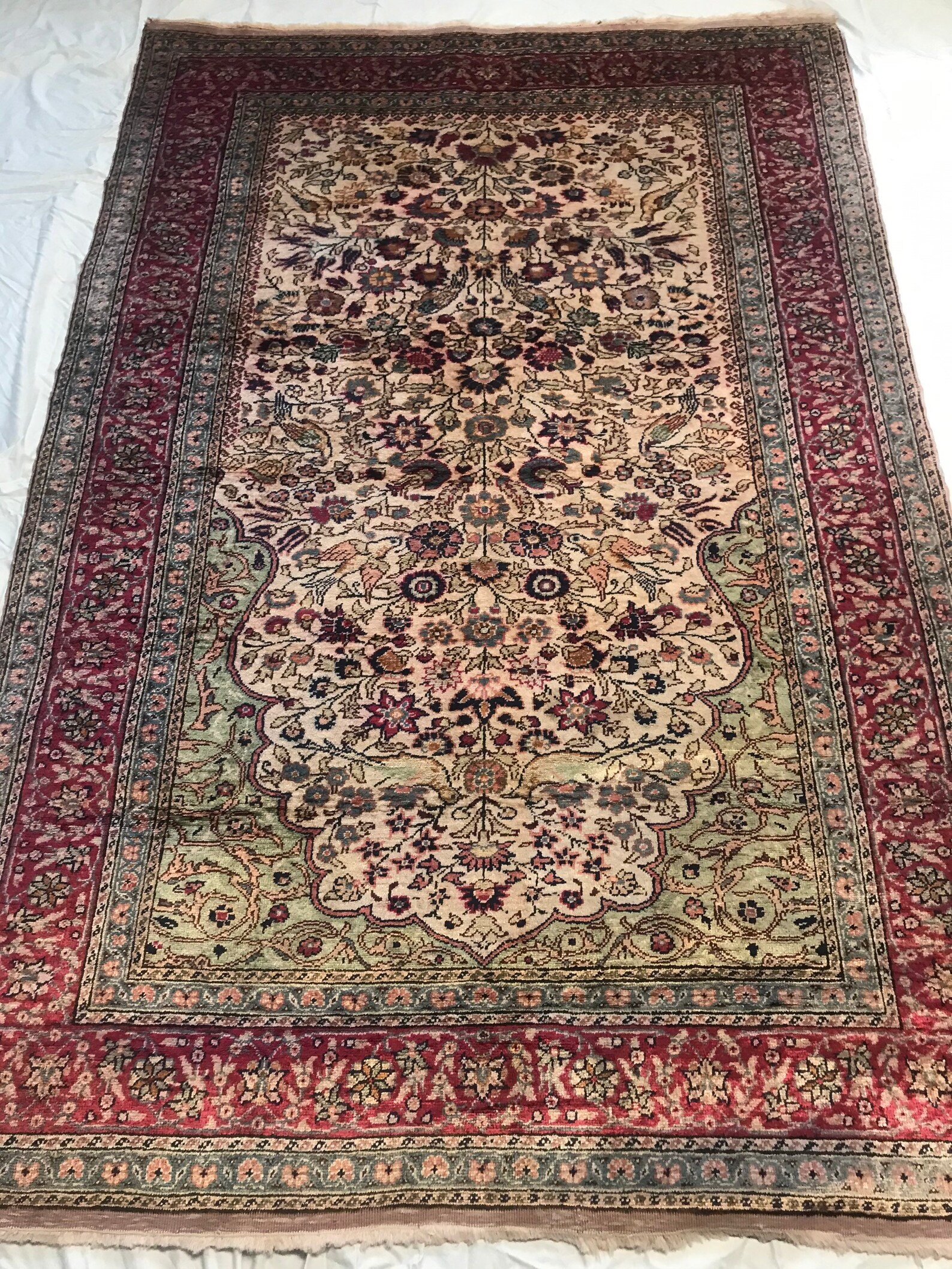 Silk Tabriz Meditation Rug - Etsy