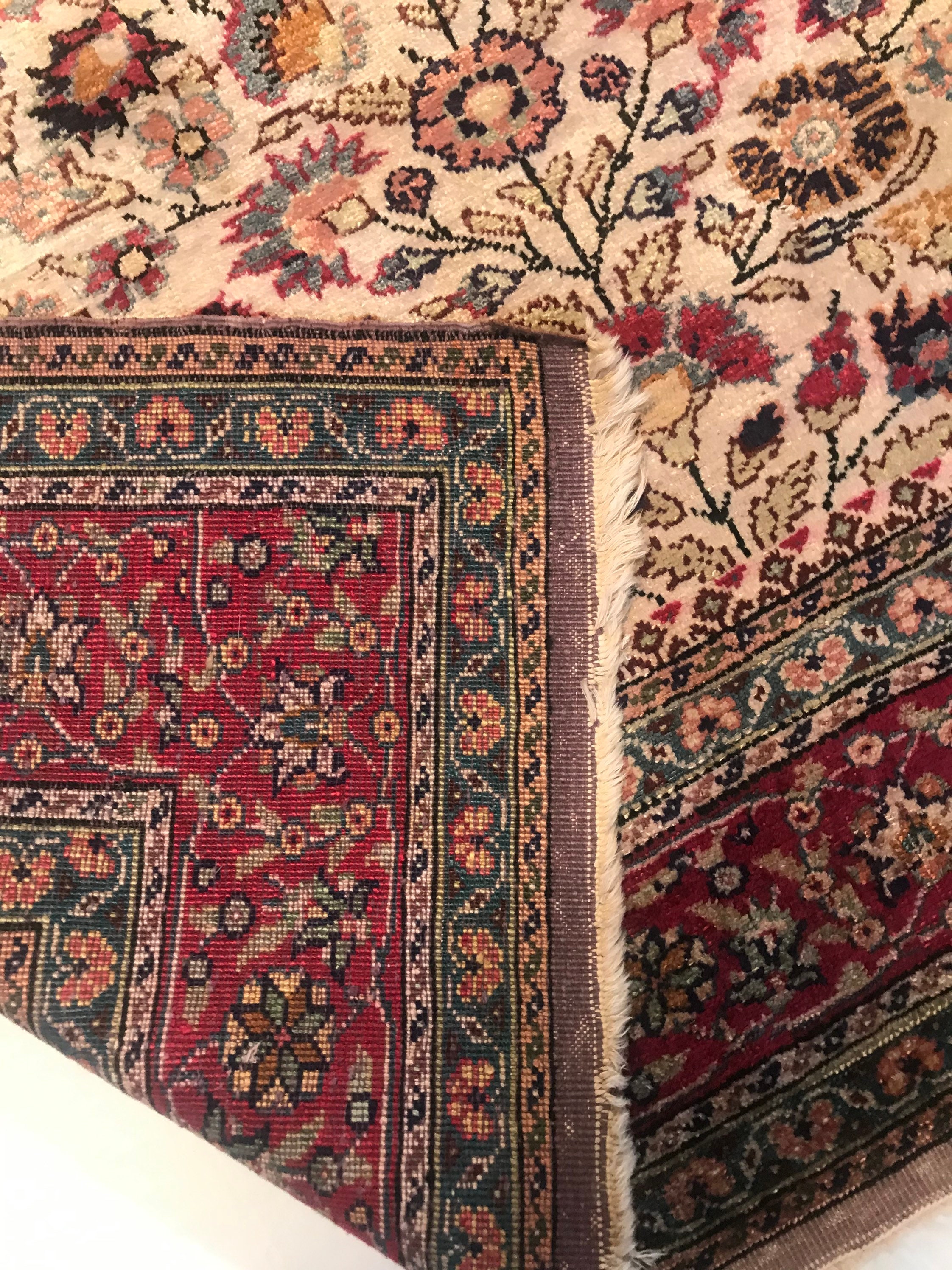 Seide Tabriz Meditation Teppich - Etsy.de