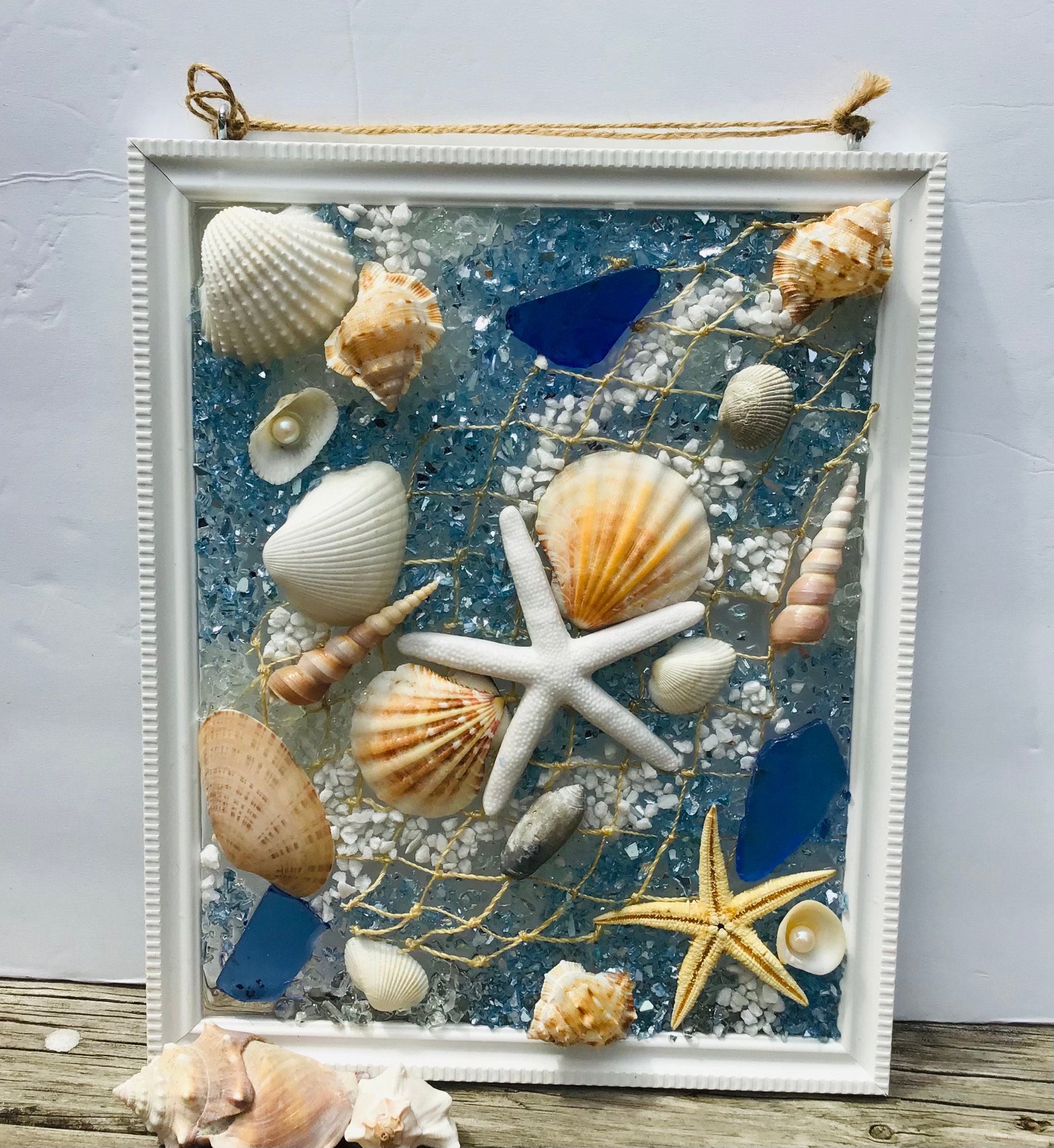 Sea Glass Coastal Ocean Beach Sea Glass Window Art - Etsy