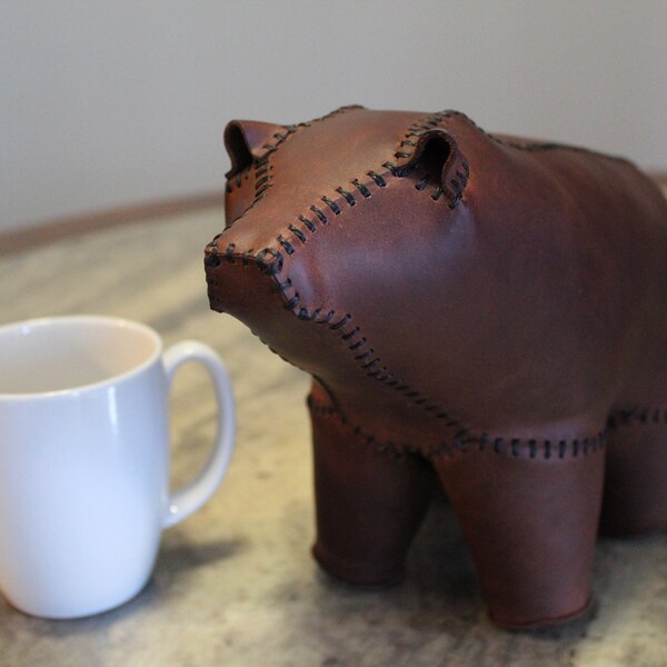 Leather Teddy Bear - Etsy