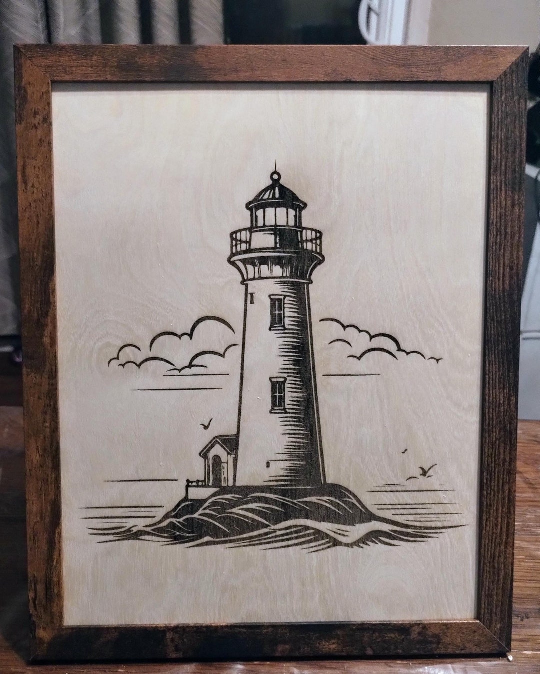 Lighthouse | Laser Engraved Art | Framed | 8x10 - Etsy