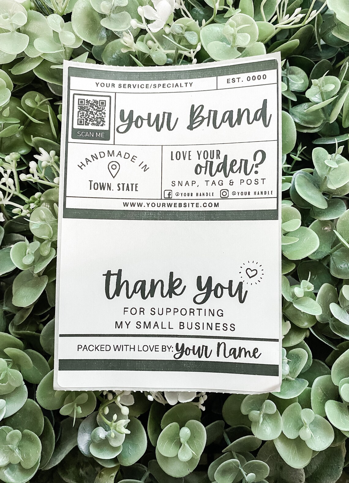 Customizable Small Business Box Sticker Seal 4x6 inches Cute | Etsy