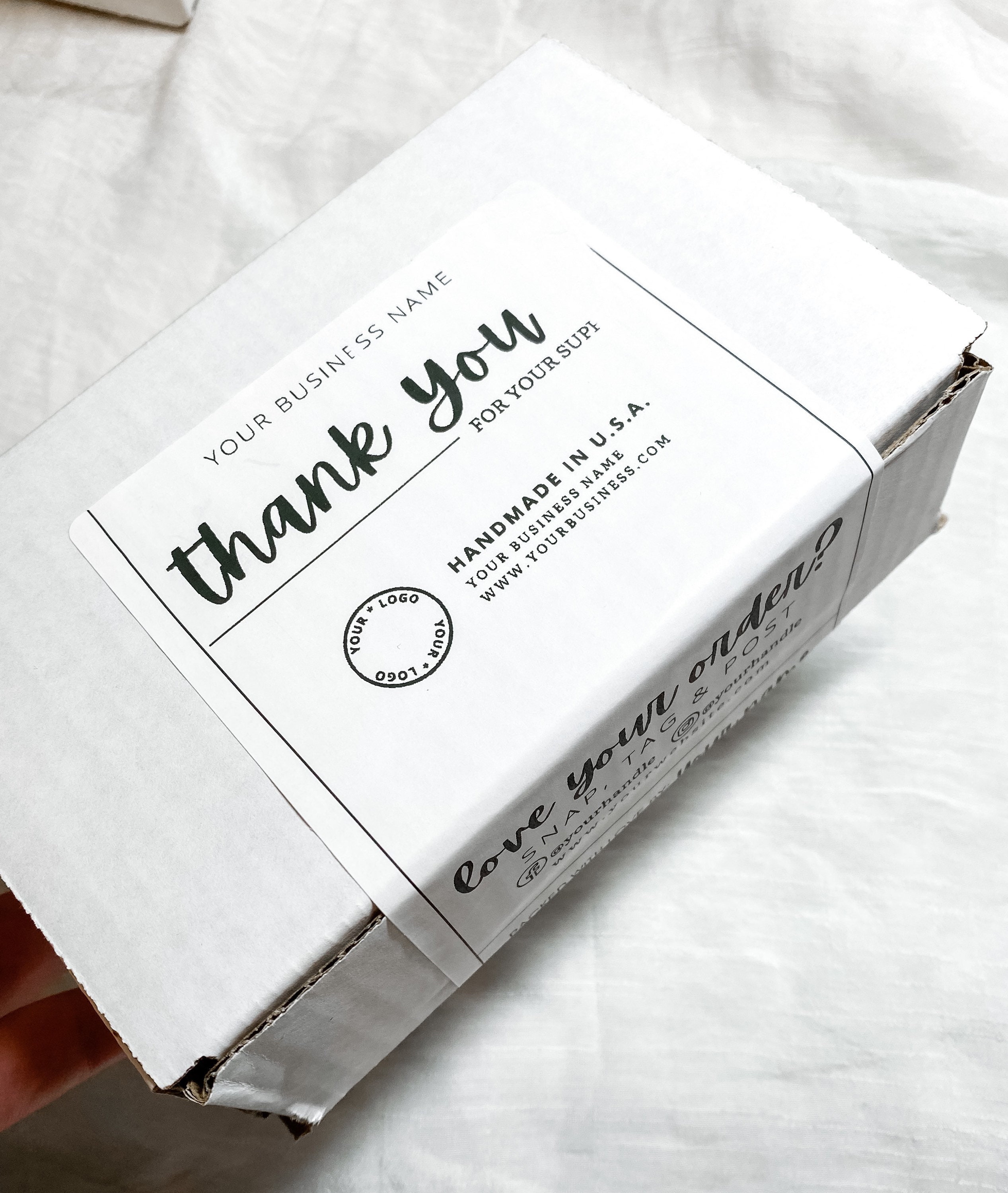 Customizable Small Business Box Sticker Seal 4x6 inches Cute | Etsy