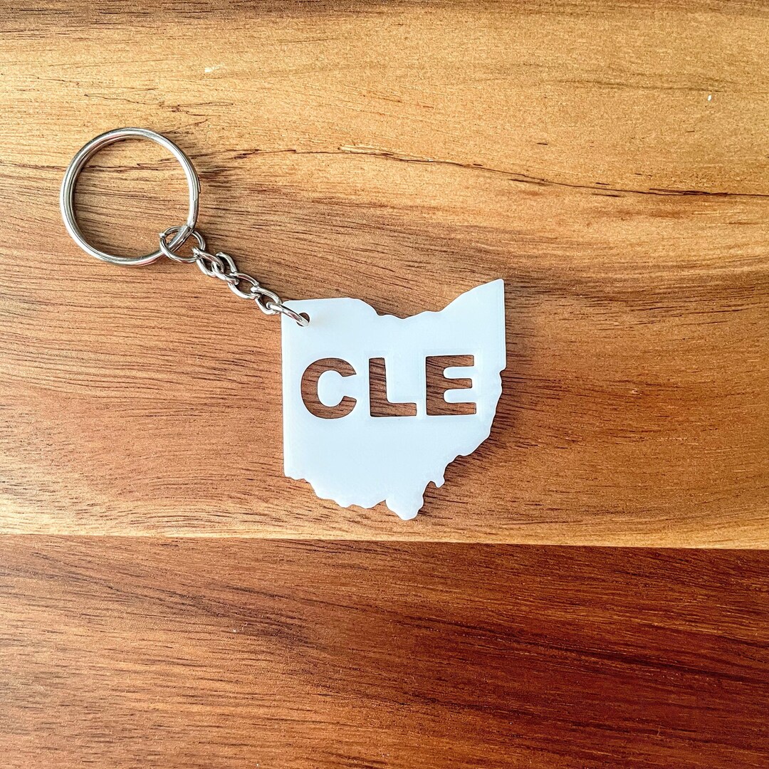 3D Printed Cleveland Ohio Keychain - Ohio 3D Printed Unique Keychain ...