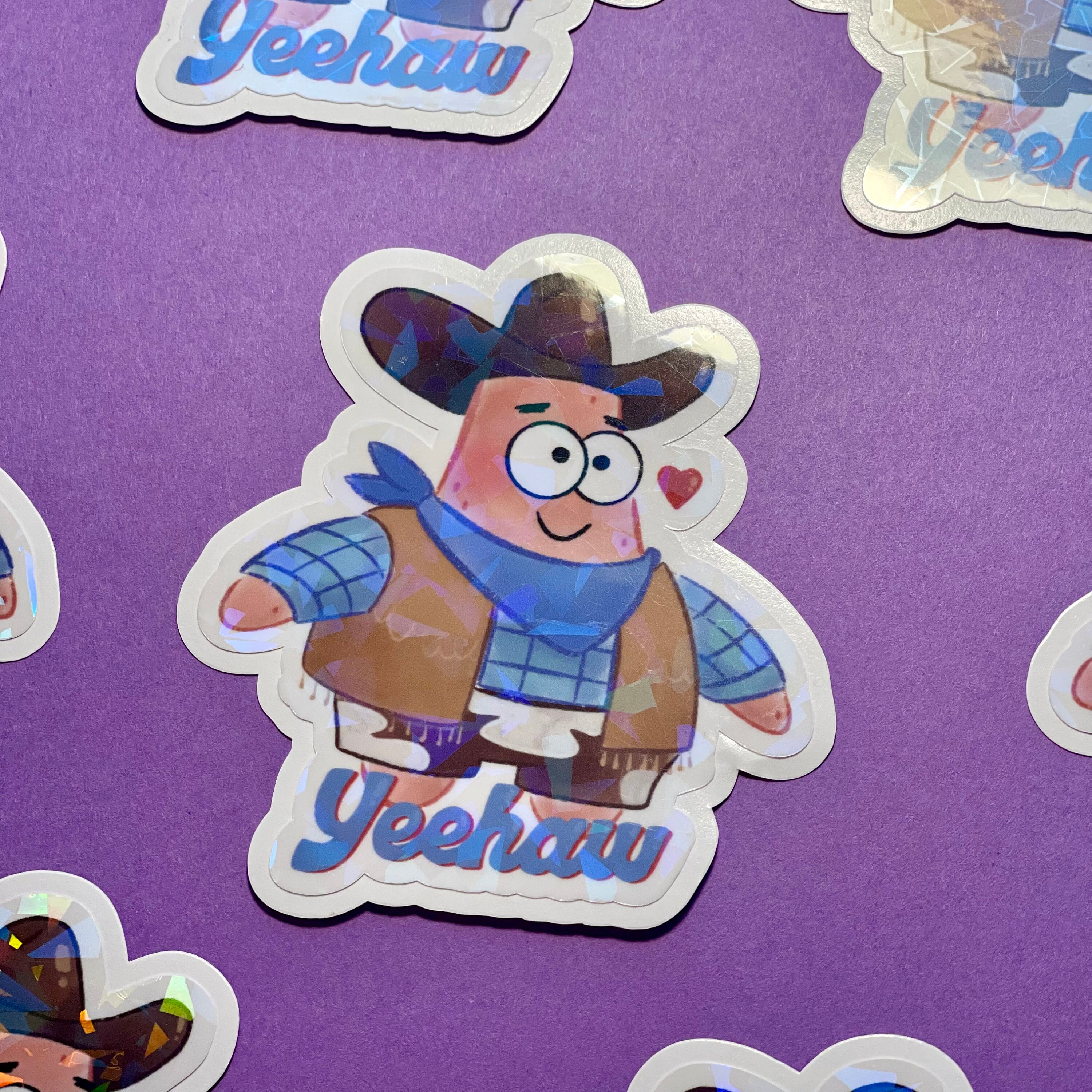 Patrick Star Yeehaw Cowboy Sticker Spongebob Squarepants, Patrick Star ...